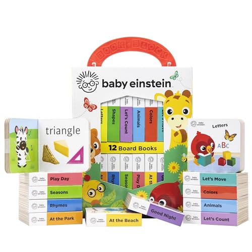 Baby Einstein - My First Library Board Book Block 12-Book Set - First Words, Alphabet, Numbers, and More! - PI Kids