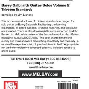 Barry Galbraith Guitar Solos Volume 2: Thirteen Standards