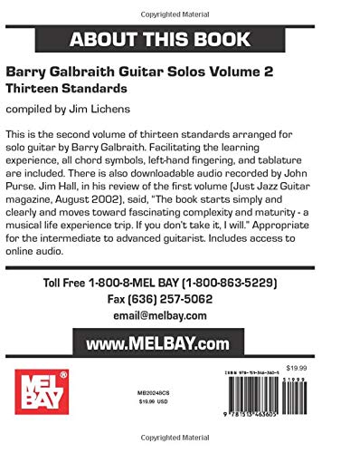 Barry Galbraith Guitar Solos Volume 2: Thirteen Standards