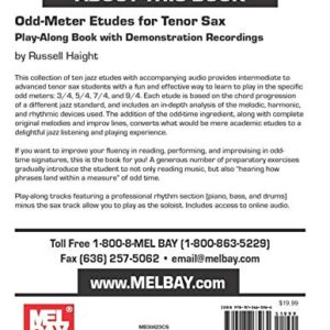 Odd-Meter Etudes for Tenor Sax: Play-Along Book with Demonstration Recordings