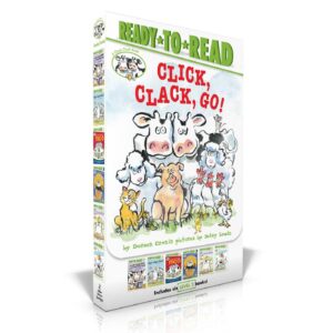 click, clack, go! (boxed set): click, clack, moo; giggle, giggle, quack; dooby dooby moo; click, clack, boo!; click, clack, peep!; click, clack, surprise! (a click clack book)