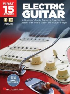 first 15 lessons - electric guitar - a beginner's guide book/online media