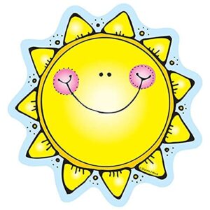 Carson Dellosa 36-Piece Sun Bulletin Board Cutouts, Smiley Face Sun Cutouts for Bulletin Board, Summer and Spring Classroom Décor, Sun Classroom Cutouts