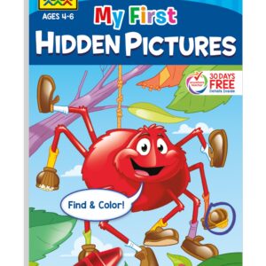 School Zone - My First Hidden Pictures Workbook - Ages 4 to 6, Preschool to Kindergarten, Activity Pad, Search & Find, Picture Puzzles, Coloring, and More (School Zone Little Busy Book™ Series)