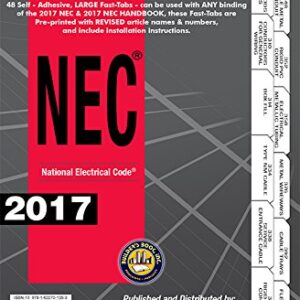 2017 National Electrical Code NEC Softcover Tabs