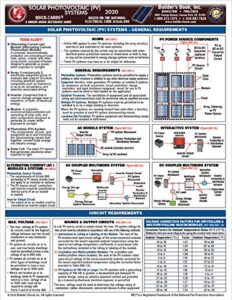 solar photovoltaic (pv) systems quick-card based on the 2020 national electrical code (nec)