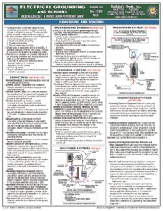 electrical grounding and bonding quick-card based on the 2020 nec