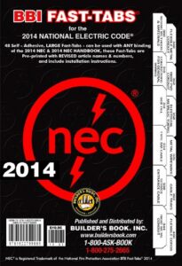 2014 national electrical code nec fast-tabs for softcover, spiral, looseleaf and handbook