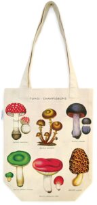 cavallini papers & co., inc. mushrooms tote bag, multi