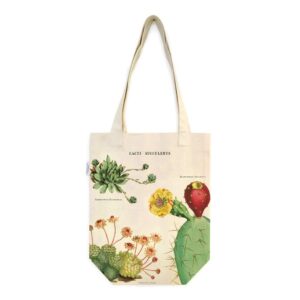 cavallini papers & co., inc. cacti & succulents tote bag, multi