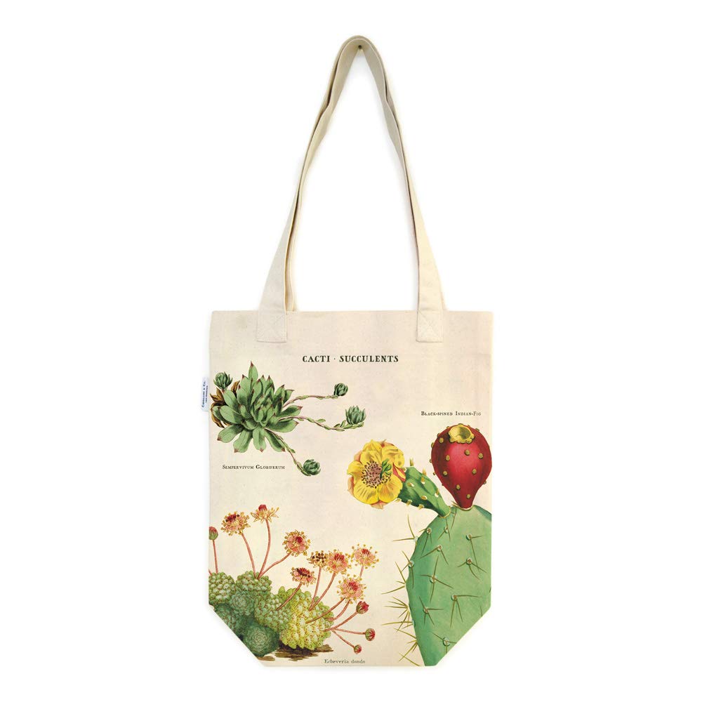 Cavallini Papers & Co., Inc. Cacti & Succulents Tote Bag, Multi