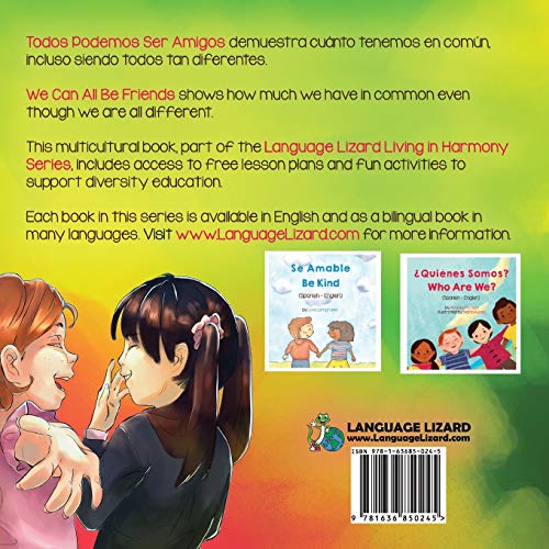 We Can All Be Friends (Spanish-English): Todos Podemos Ser Amigos (Language Lizard Bilingual Living in Harmony) (Spanish Edition)