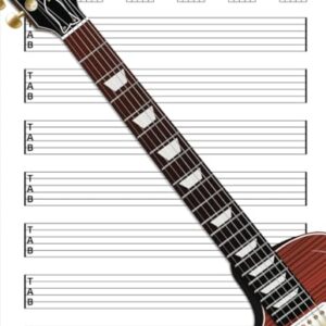 Left Handed Guitar Tab Notebook: 100+ Blank Guitar Tablature with Major & Minor Chord Fingering Charts