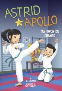 astrid and apollo, tae kwon do champs