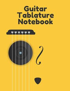 guitar tablature notebook: 150 sheets of paper with 7 blank chord diagrams and 7 staves per page, 8.5 x 11 inches