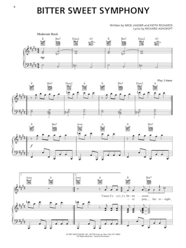 Alternative Rock Sheet Music Collection - 2nd Edition: 40 Hits Arranged for Piano/Vocal/Guitar