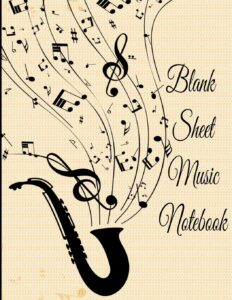 blank sheet music notebook: 8.5 x 11 150 pages