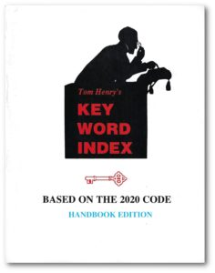 tom henry's keyword index based on the 2020 nec code : handbook edition