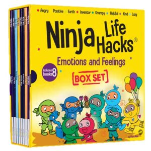 ninja life hacks emotions and feelings 8 book box set (books 1-8: angry, inventor, positive, lazy, helpful, earth, grumpy, kind)