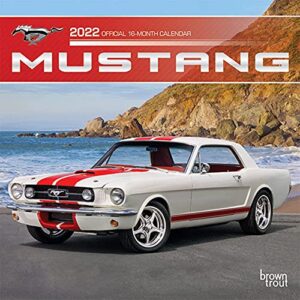 mustang official 2022 7 x 7 inch monthly mini wall calendar with foil stamped cover, ford motor muscle car