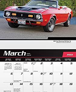 Mustang OFFICIAL 2022 7 x 7 Inch Monthly Mini Wall Calendar with Foil Stamped Cover, Ford Motor Muscle Car