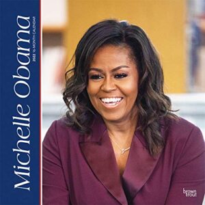 michelle obama 2022 12 x 12 inch monthly square wall calendar, usa united states of america famous figure