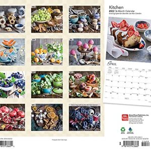 Kitchen 2022 14 x 12 Inch Monthly Deluxe Wall Calendar with Foil Stamped Cover, Cooking Home