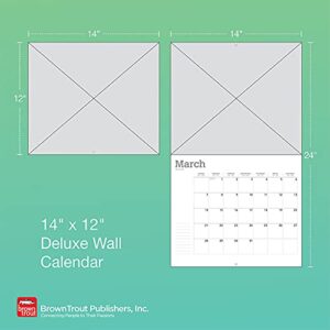 For the Love of Bulldogs 2022 14 x 12 Inch Monthly Deluxe Wall Calendar with Foil Stamped Cover, Animal Dog Breeds DogDays