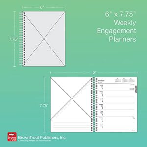 German Shepherds 2022 6 x 7.75 Inch Spiral-Bound Wire-O Weekly Engagement Planner Calendar | New Full-Color Image Every Week | Animals Dog Breeds Pets