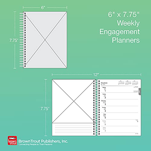 German Shepherds 2022 6 x 7.75 Inch Spiral-Bound Wire-O Weekly Engagement Planner Calendar | New Full-Color Image Every Week | Animals Dog Breeds Pets