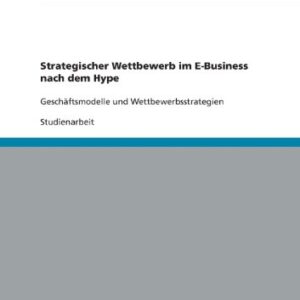 Strategischer Wettbewerb im E-Business nach dem Hype (German Edition)