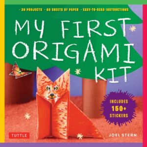 my first origami kit: [origami kit with book, 60 papers, 150 stickers, 20 projects]