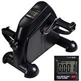 mini pedal exerciser w/ lcd display indoor exercise bike resistance adjustable