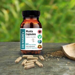 DR WAKDE'S Musta Capsules (Cyperus rotundus, 60 Veg Caps, Plant-Based Supplement, Ayurvedic Herb, All Natural, Vegan)