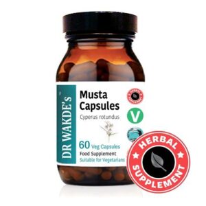 DR WAKDE'S Musta Capsules (Cyperus rotundus, 60 Veg Caps, Plant-Based Supplement, Ayurvedic Herb, All Natural, Vegan)