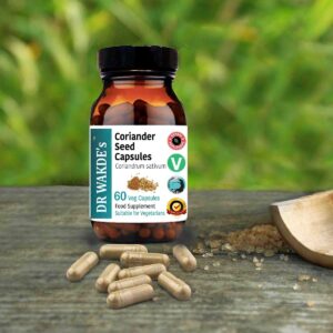 DR WAKDE'S Coriander Seed Capsules (60 Veg Caps, Plant-Based Supplement, Ayurvedic Herb, All Natural, Vegan)