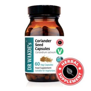 DR WAKDE'S Coriander Seed Capsules (60 Veg Caps, Plant-Based Supplement, Ayurvedic Herb, All Natural, Vegan)