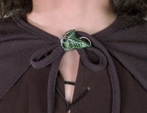 Elven Cloak Leaf Clasp Costume Accessory, Enamel Pins Brooch for Women Men Suit Pendant Necklace ,Cloak Clasp Brooches Cosplay Jewelry