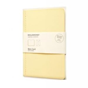 Moleskine Journey Note Card with Envelope, (3.5" x 5.5") Plain/Blank, Frangipane Yellow