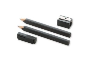 moleskine classic wood pencil set w/ sharpener, 2b lead