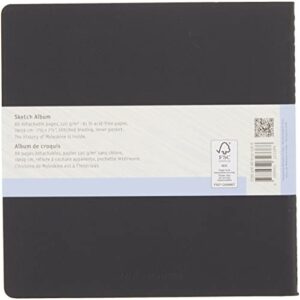 Moleskine Art Sketch Album, Soft Cover, Square (7.5" x 7.5") Plain/Blank, Black, 88 Pages