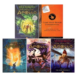 rick riordan collection 5 books set (the hidden oracle, the dark prophecy, the burning maze, the tyrant’s tomb, [hardcover] camp half-blood confidential)