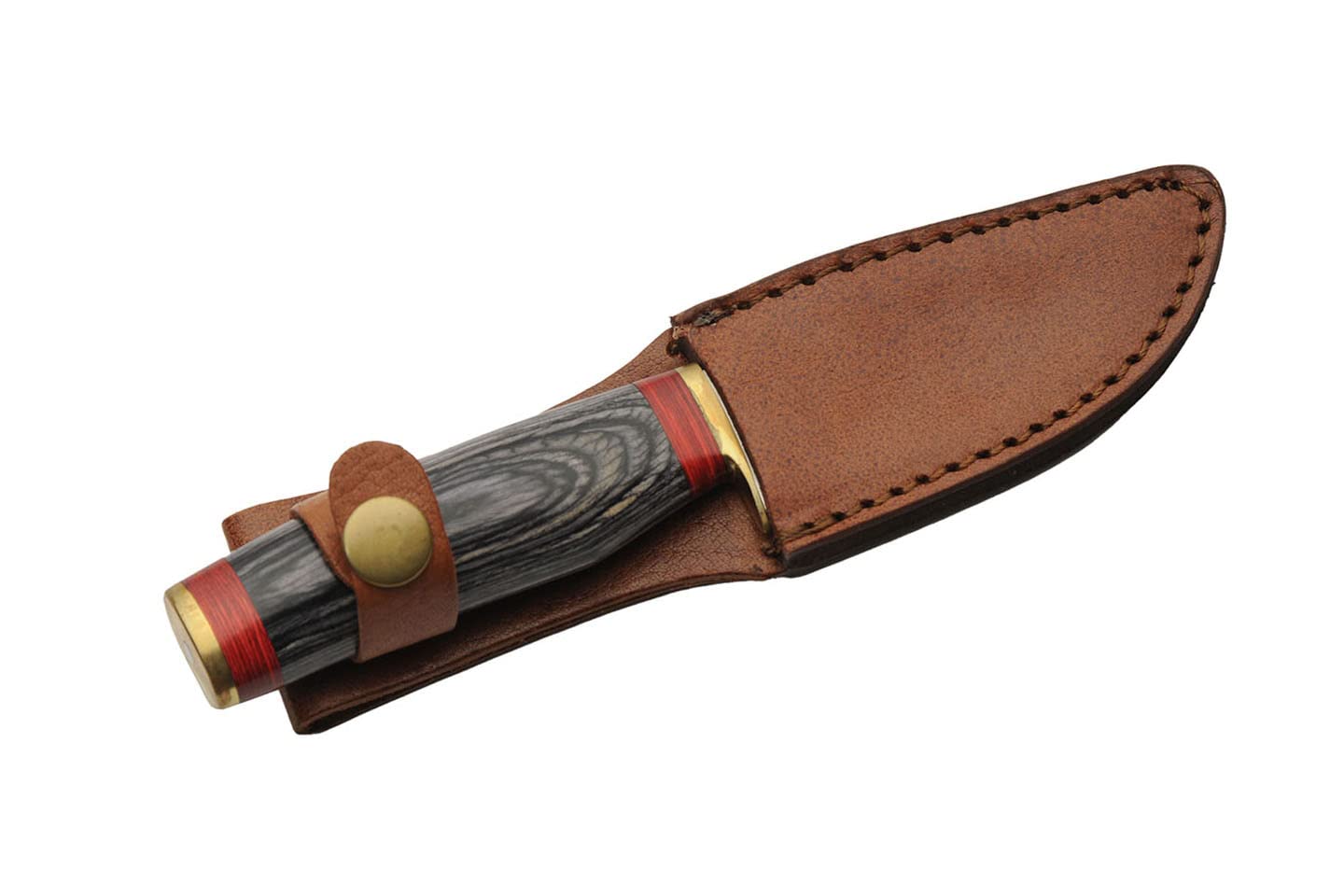 Smoked Mosaic 7.25" Hunting Knife | Stainless Steel Blade | Wood Handle