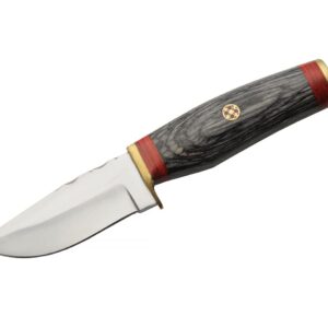 Smoked Mosaic 7.25" Hunting Knife | Stainless Steel Blade | Wood Handle