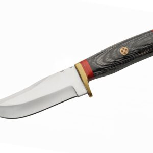 Smoked Mosaic 8.25" Hunting Knife | Stainless Steel Blade | Wood Handle