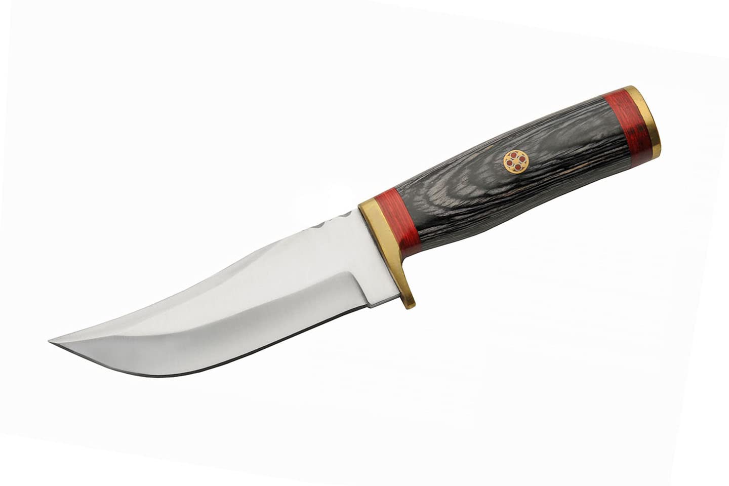 Smoked Mosaic 8.25" Hunting Knife | Stainless Steel Blade | Wood Handle