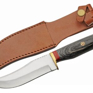 Smoked Mosaic Wood Handle Stainless Steel 10.25" Hunting Knife