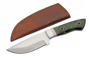 emerald wave green resin 9" stainless steel hunting knife