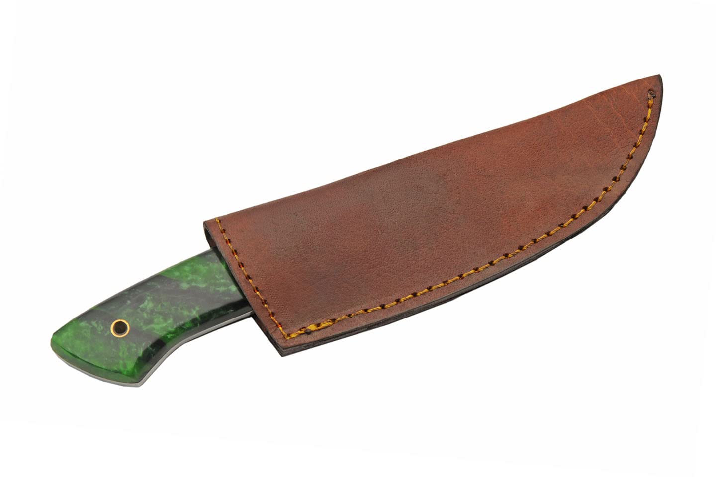 Emerald Wave Green Resin 9" Stainless Steel Hunting Knife