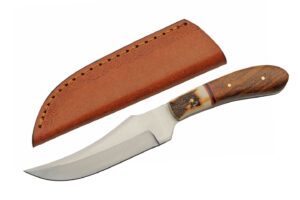 full tang stainless steel blade stag wooden handle 7.25 inch edc hunting knife